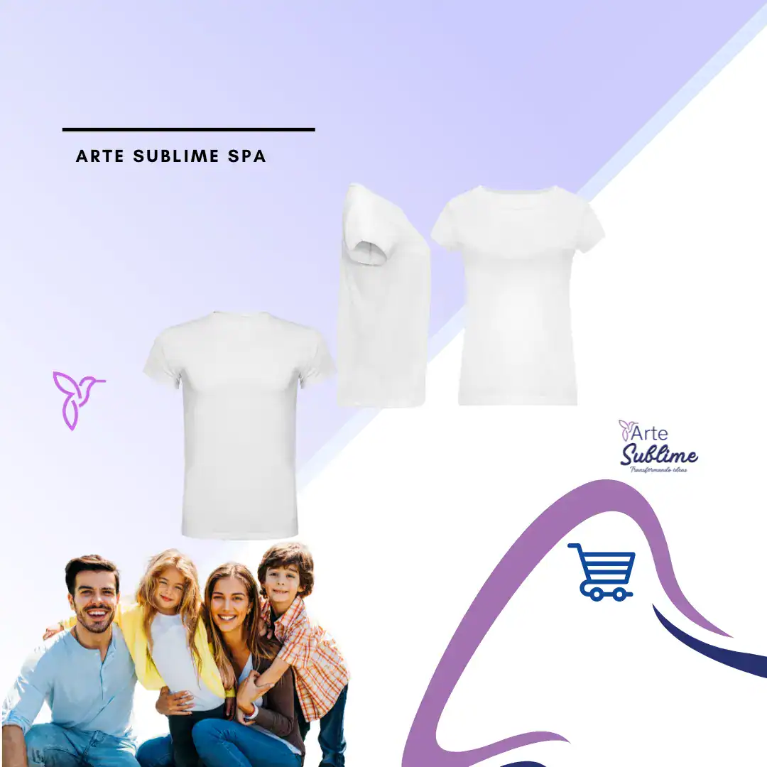 Poleras blancas Sublimadas - Arte Sublime SpA